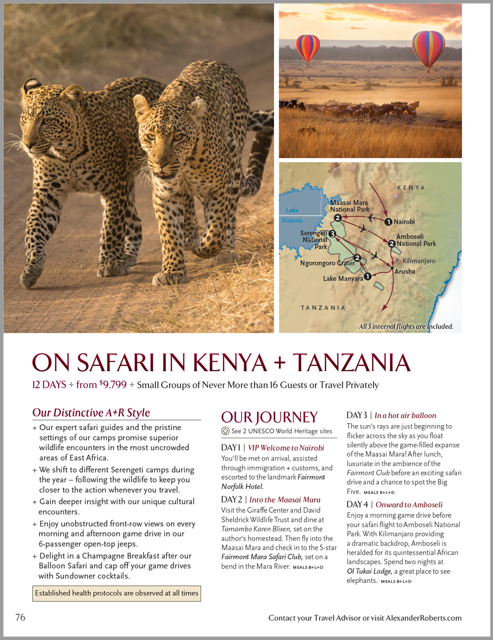 Alexander and Roberts - On Safari in Kenya + Tanzania
