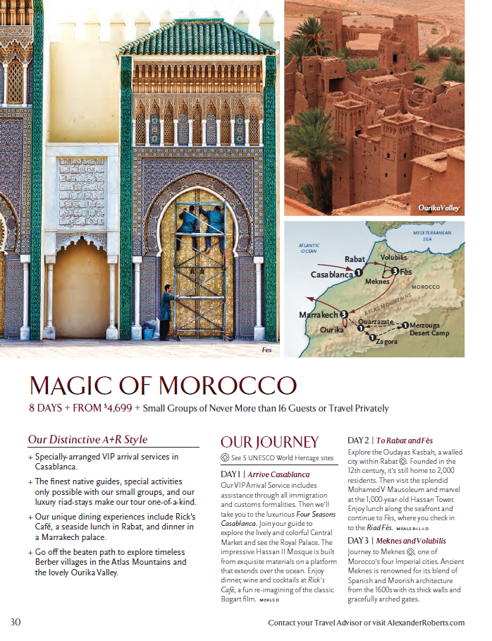 Morocco Tours | The Magic of Morocco | Alexander + Roberts